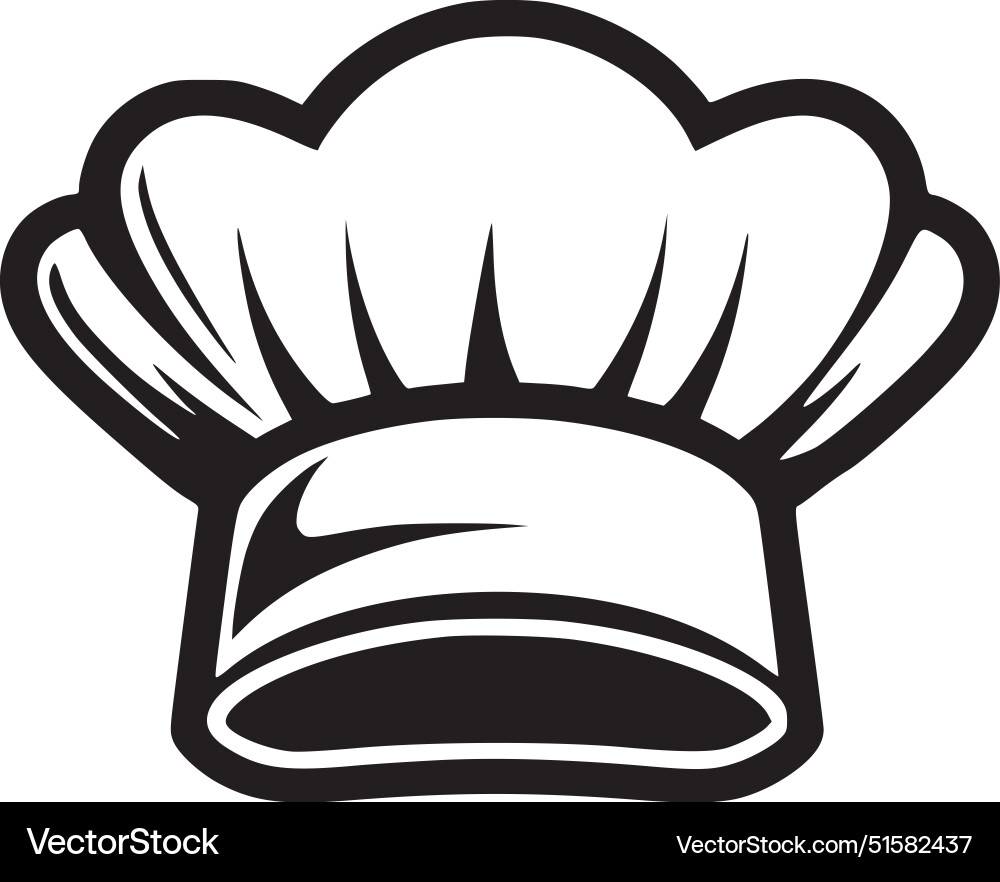 Chef hat - minimalist and simple silhouette Vector Image