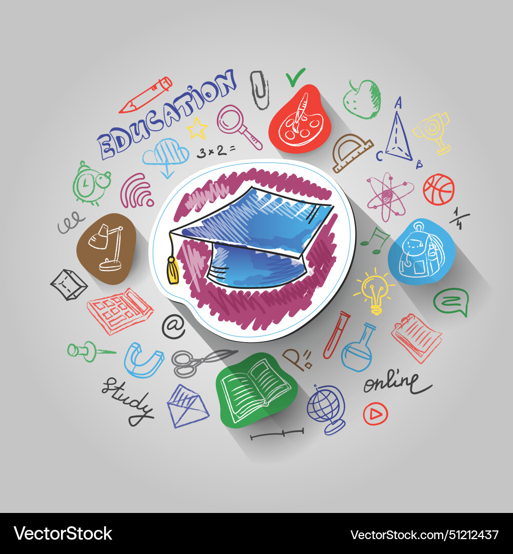 Concept of education process and back to school Vector Image