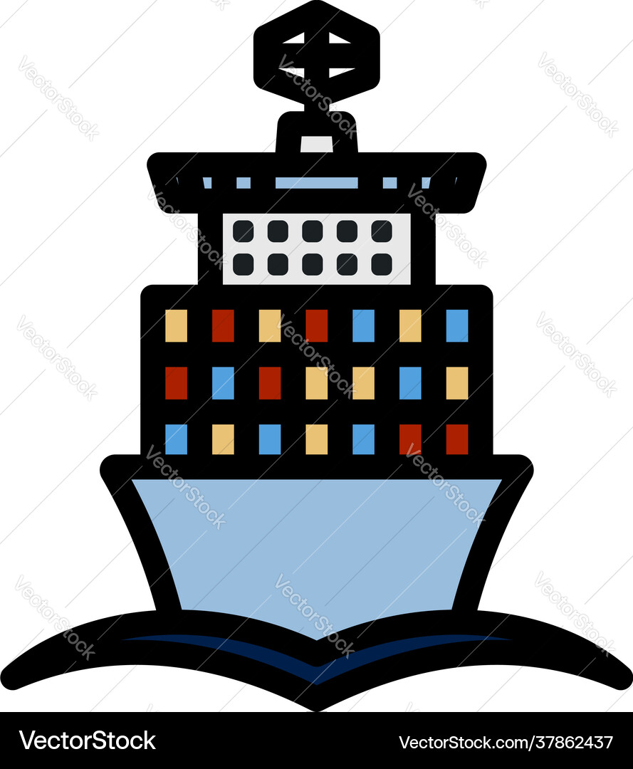 Containerschiff Icon Lizenzfreies Vektorbild