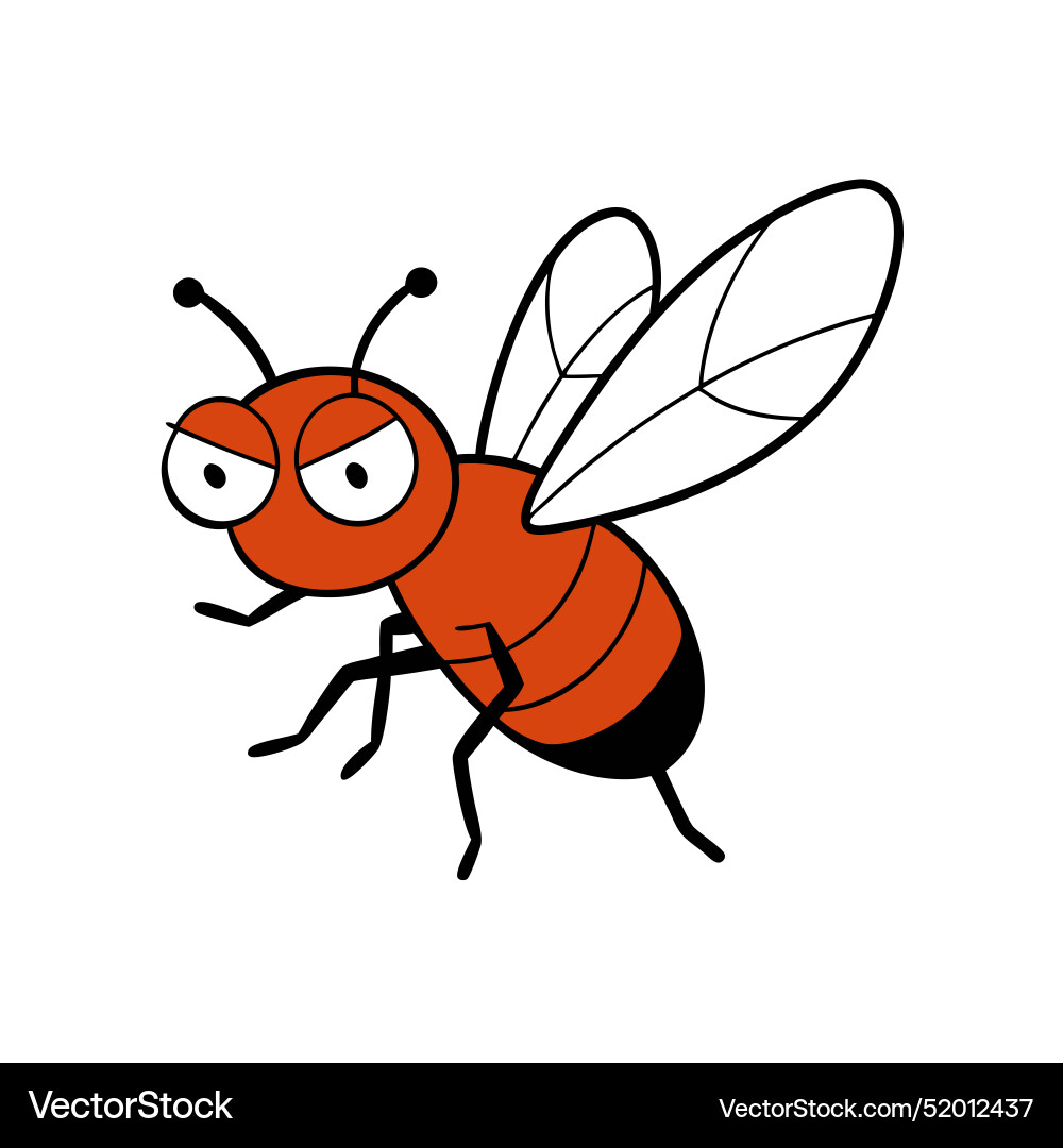 Fly bug angry icon Royalty Free Vector Image - VectorStock