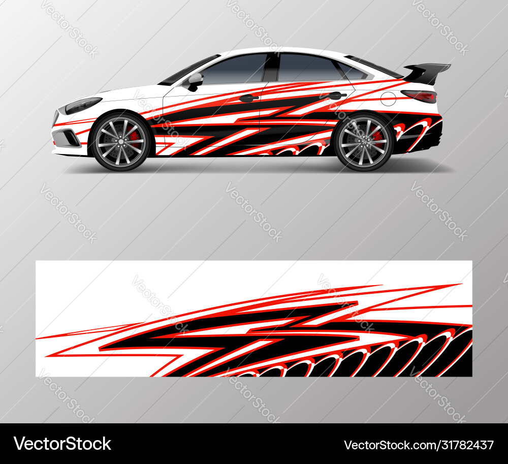 Graphic abstract racing designs for vehicle Vector Image