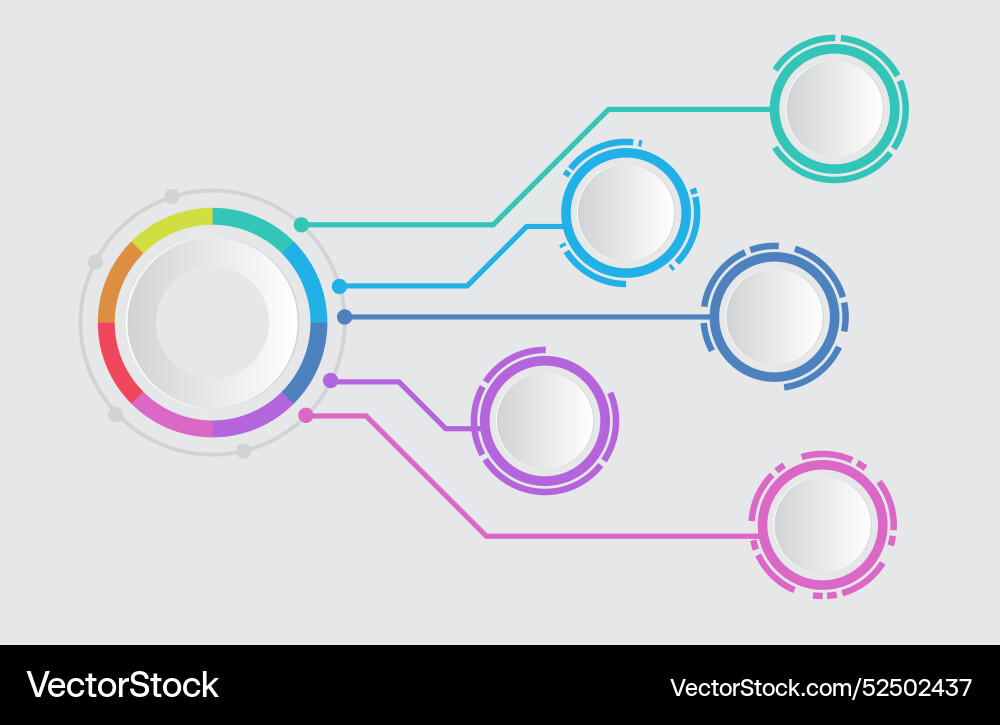 Infographic template of structure circle modern Vector Image