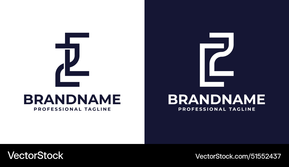 Letters zc and cz monogram logo suitable for any Vector Image