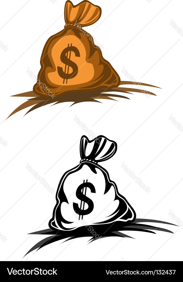 Money Bag with Dollar Symbol Royalty Free Vector Image