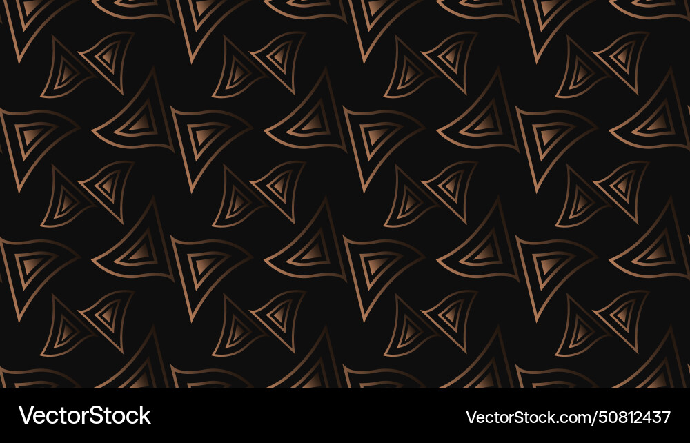 Seamless pattern triangle dark gold color Vector Image