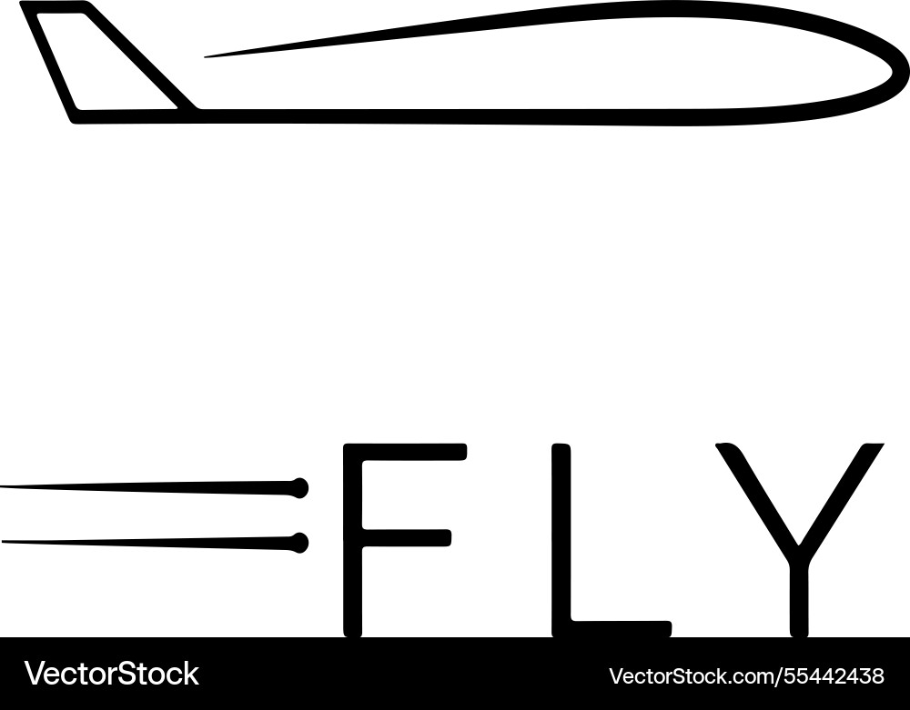 A minimalist logo for flight company Royalty Free Vector