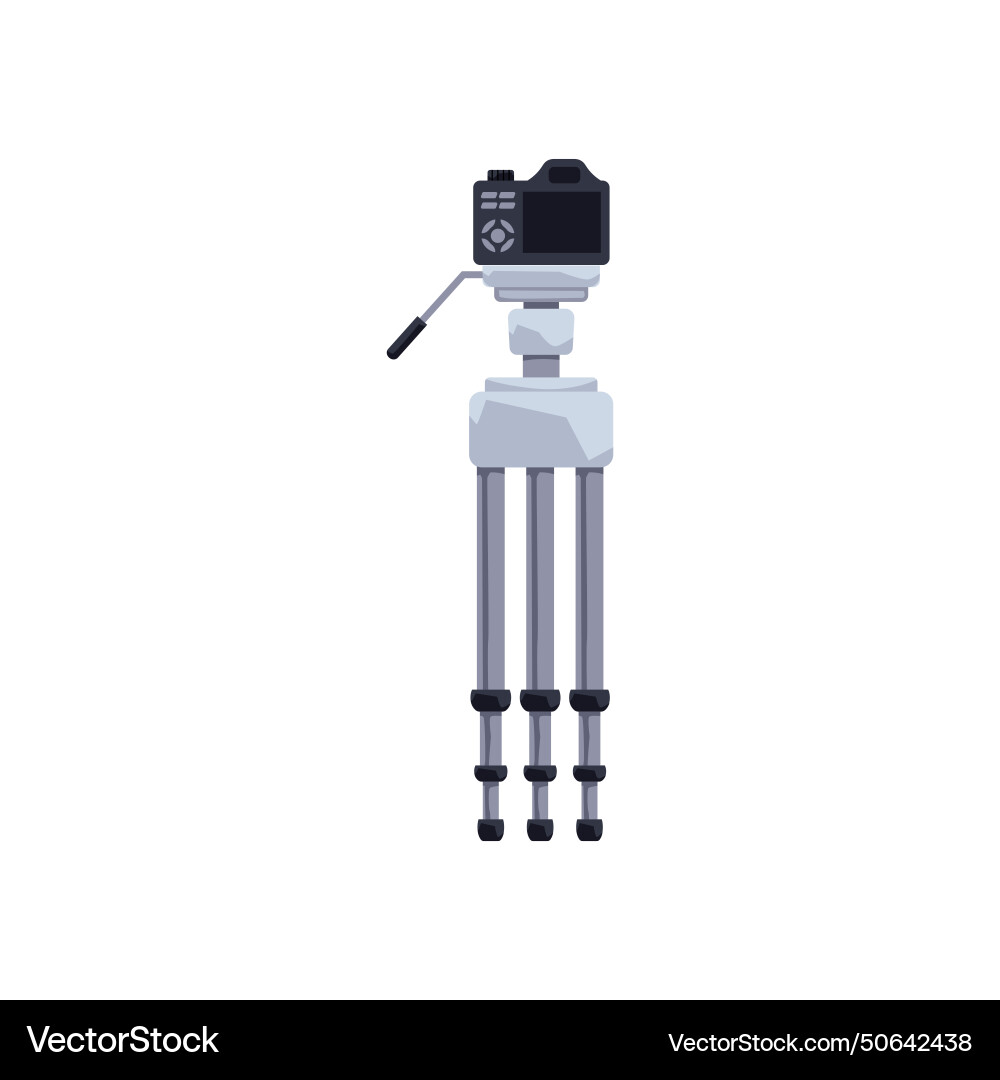Camera on tripod Royalty Free Vector Image - VectorStock