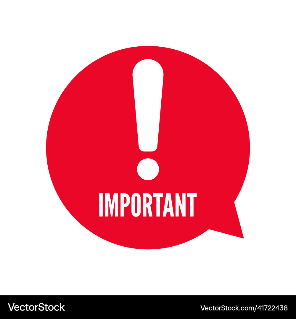 Red banner with exclamation mark Royalty Free Vector Image