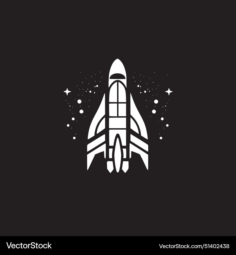 Space - black and white Royalty Free Vector Image
