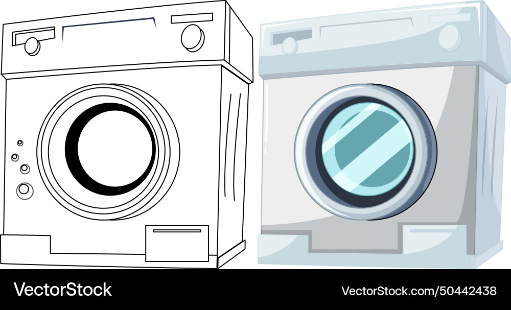 Two washing machines Royalty Free Vector Image