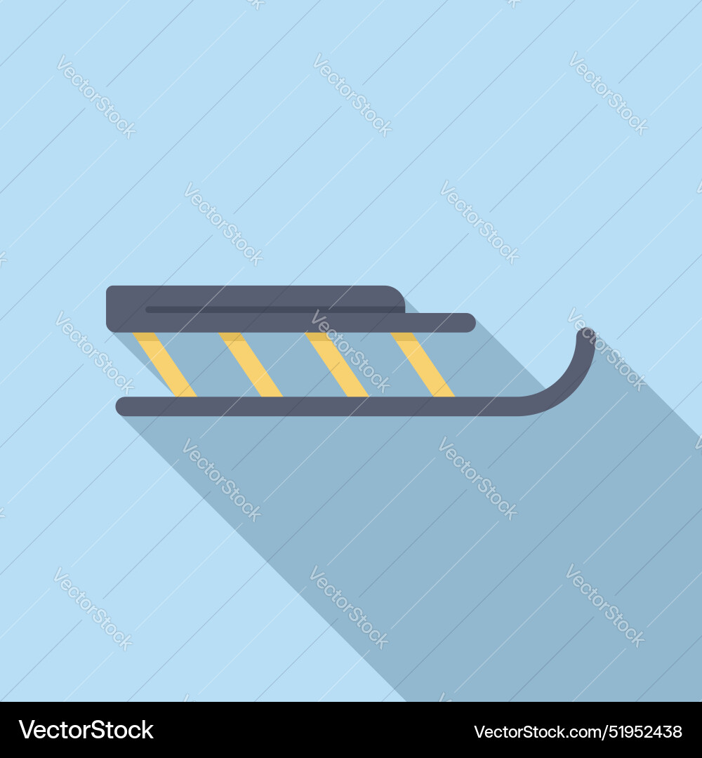 Wooden sled standing on snow representing winter Vector Image