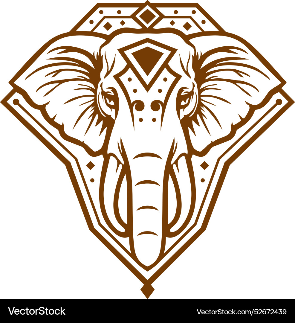 Classic decorative elephant shield vol 2 – Royalty-Free Vector ...