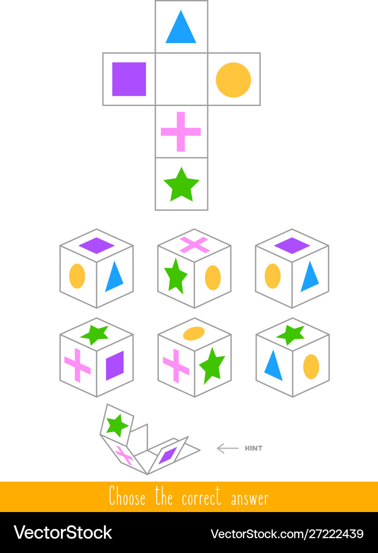 Educational game for kids find correct answer Vector Image