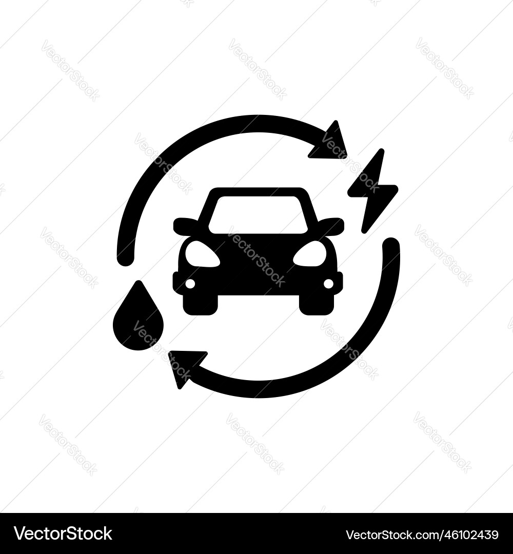 Hev hybrid electric vehicle icon Royalty Free Vector Image