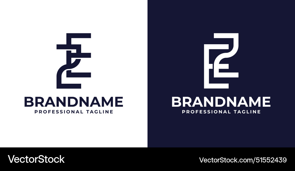 Letters ze and ez monogram logo suitable for any Vector Image