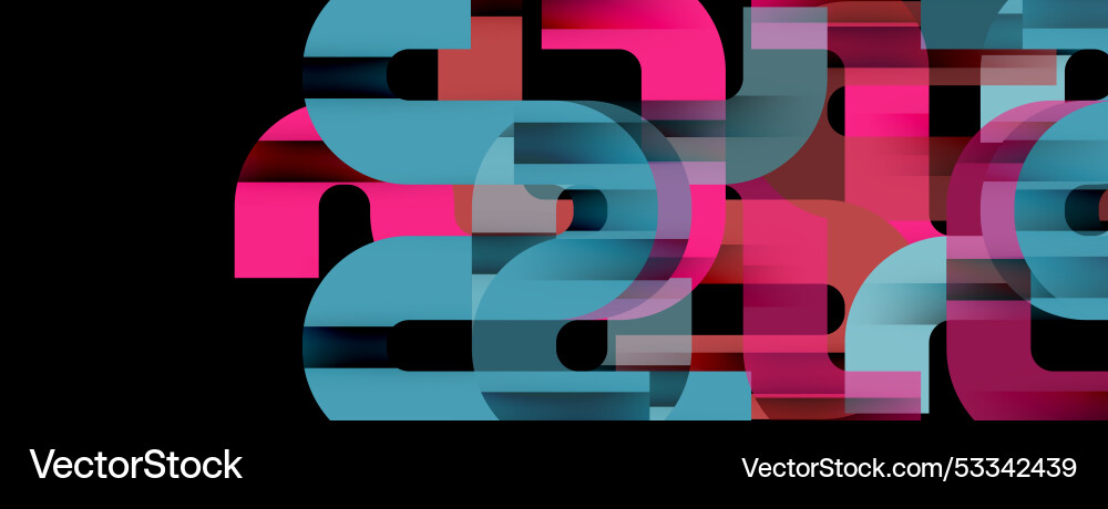 Lines abstract letter style design background Vector Image