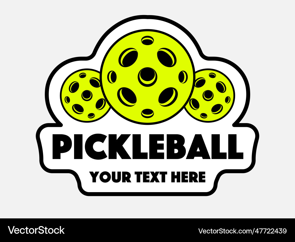 Pickleball logo color isolated Royalty Free Vector Image
