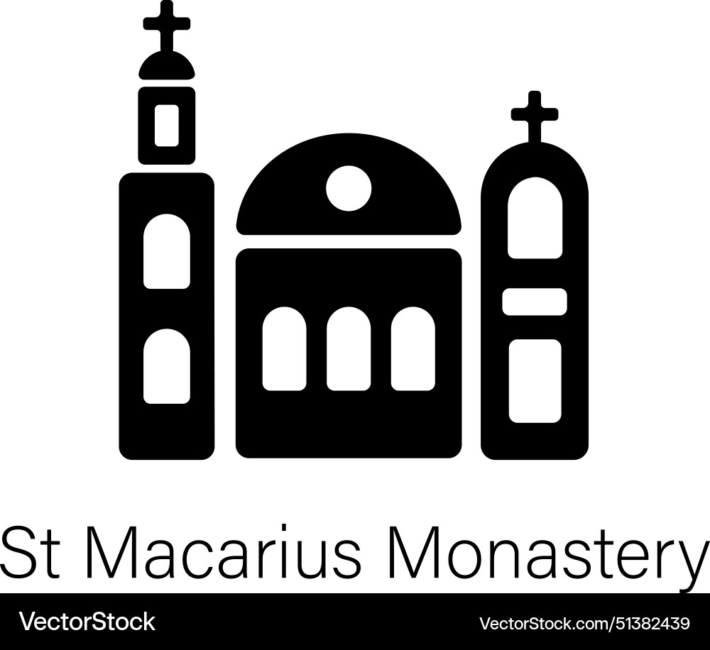 St macarius monastery Royalty Free Vector Image
