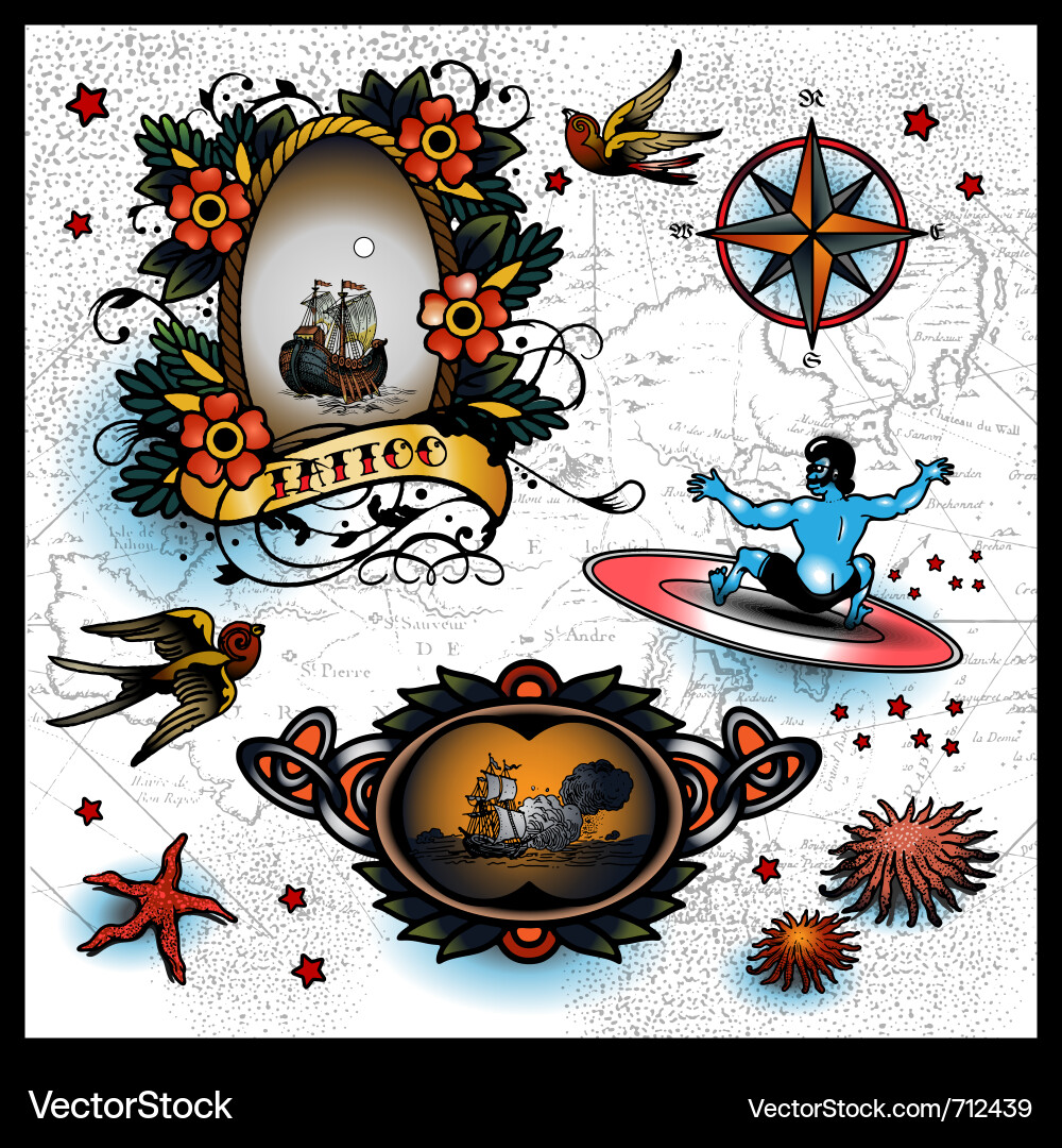 Tattoos Royalty Free Vector Image - VectorStock