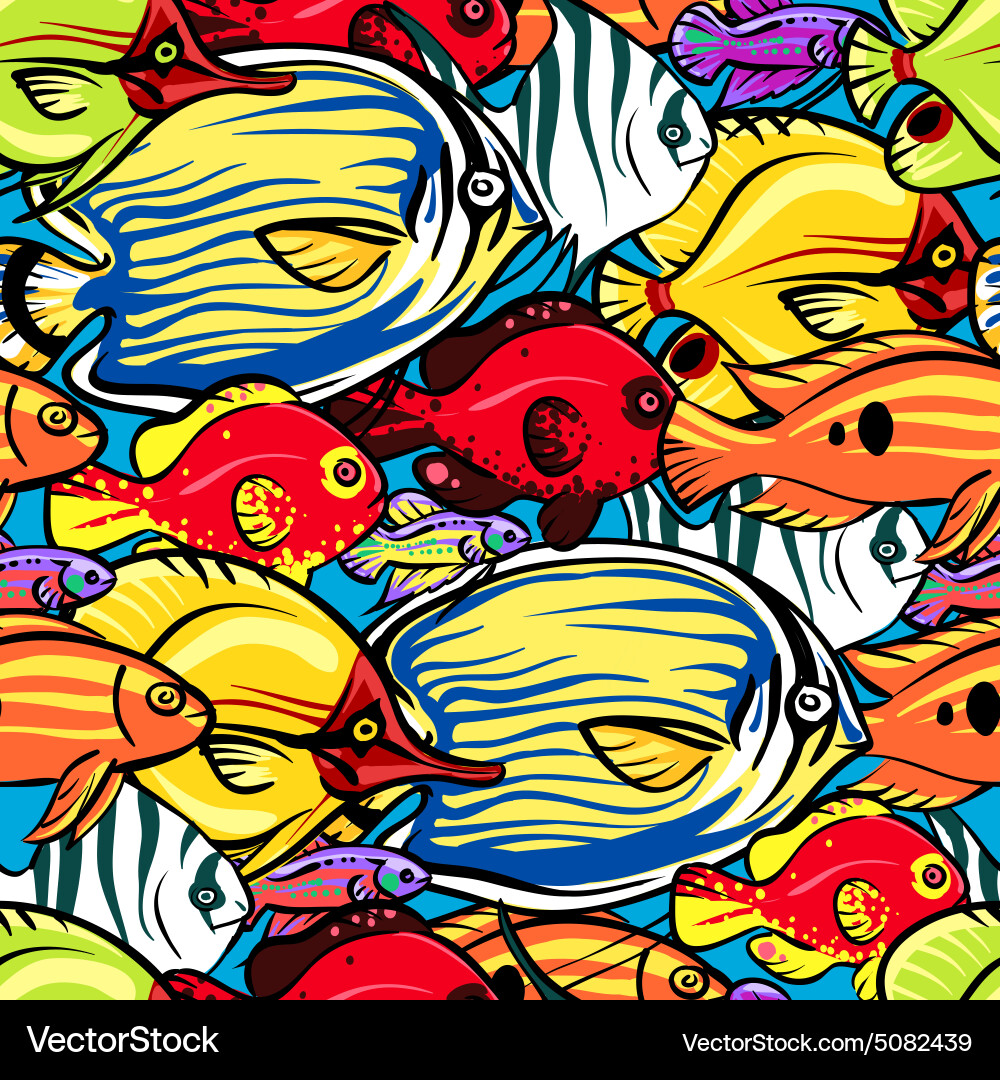 Underwater Coral Reef Pattern Royalty Free Vector Image