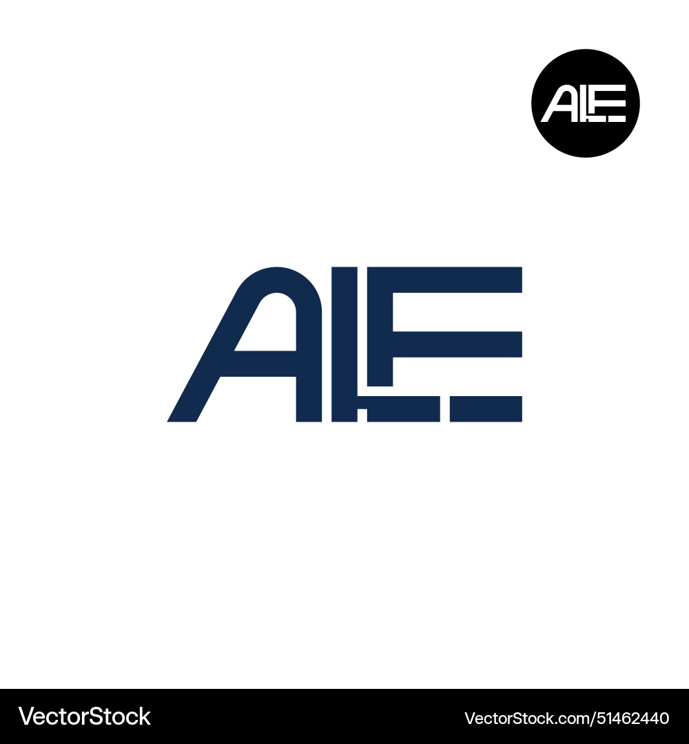 Ale logo letter monogram design initials Vector Image