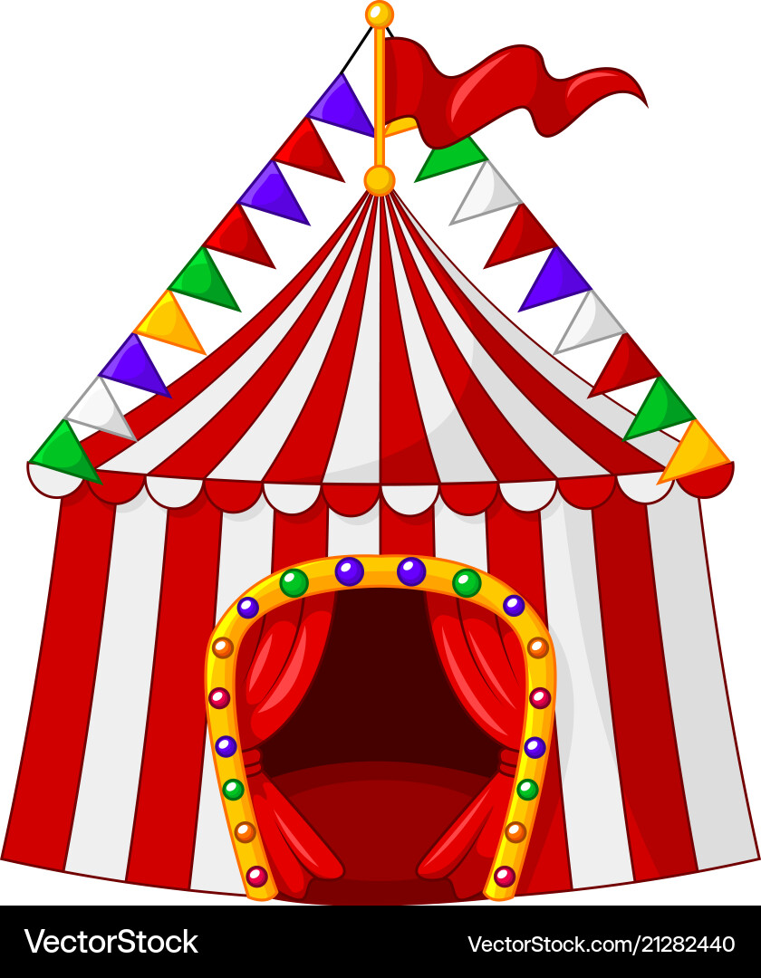 Colorful Circus Tent Royalty Free Vector Image