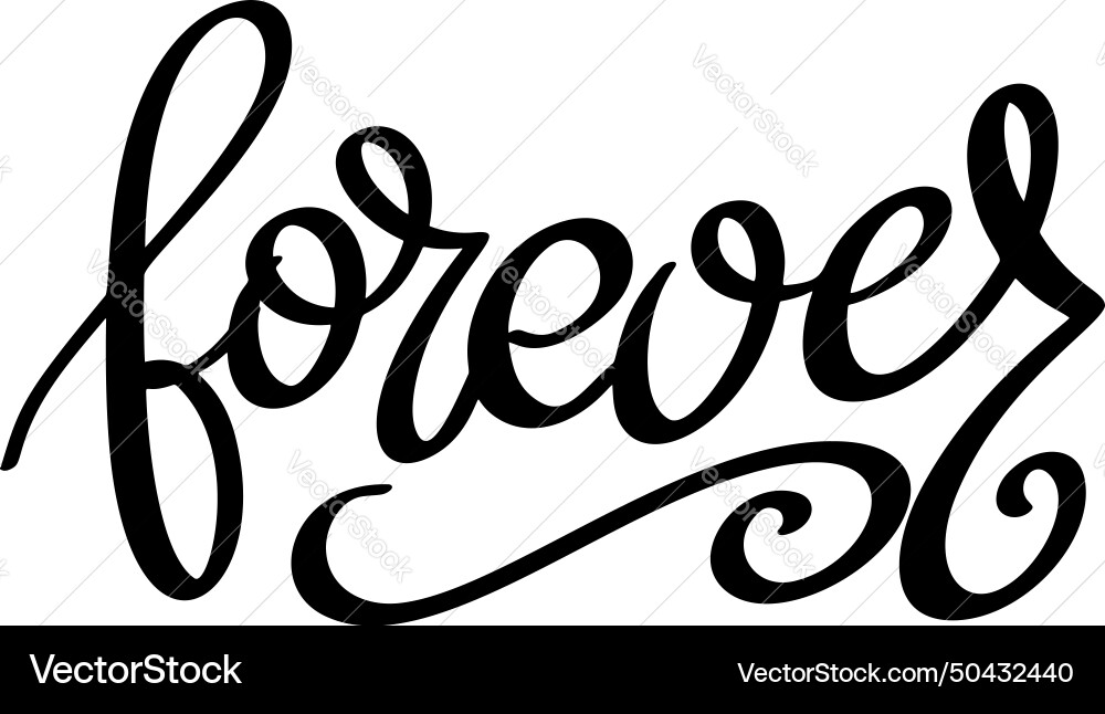 Forever hand lettering phrase poster design Vector Image
