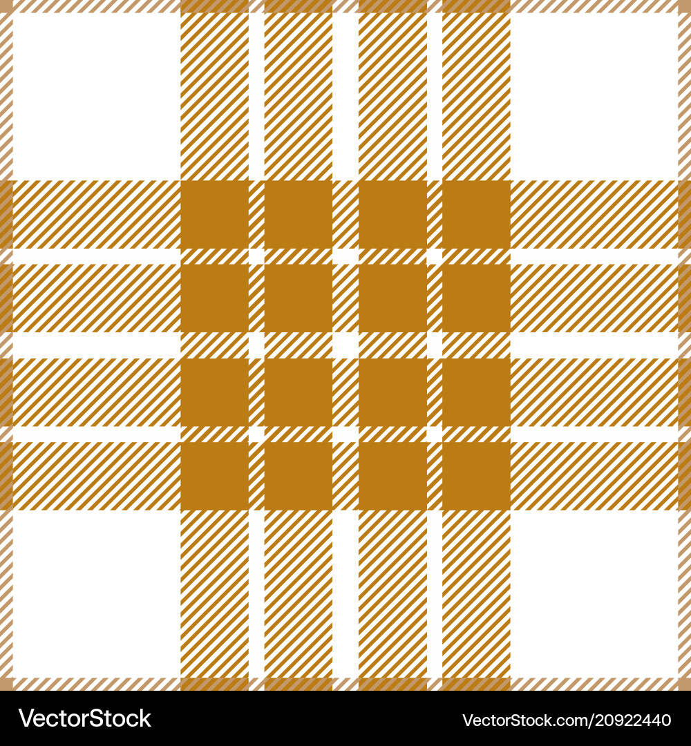 Gold and white tartan plaid seamless pattern Vector Image