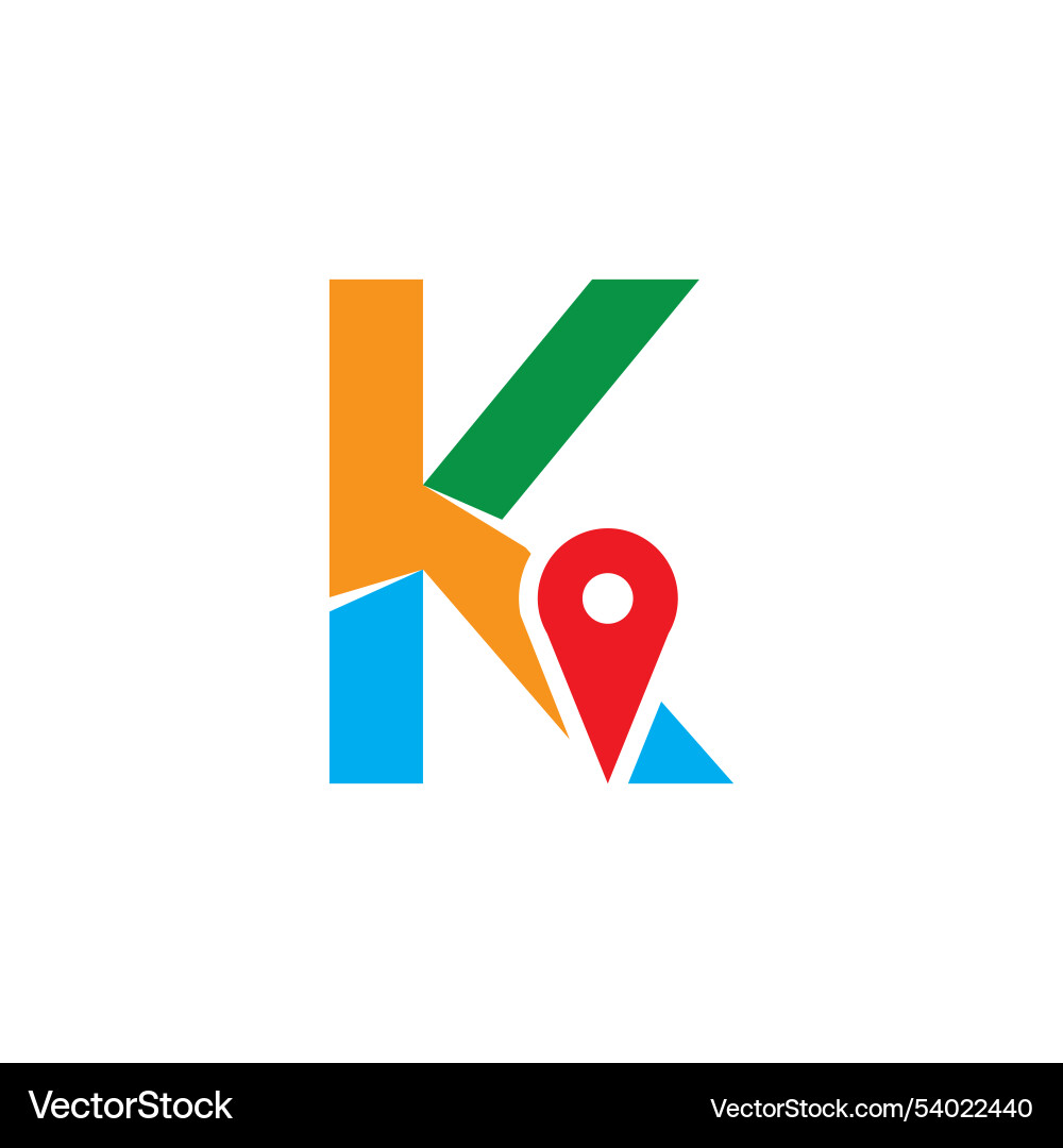 Simple and modern logo design initial k combine Vector Image