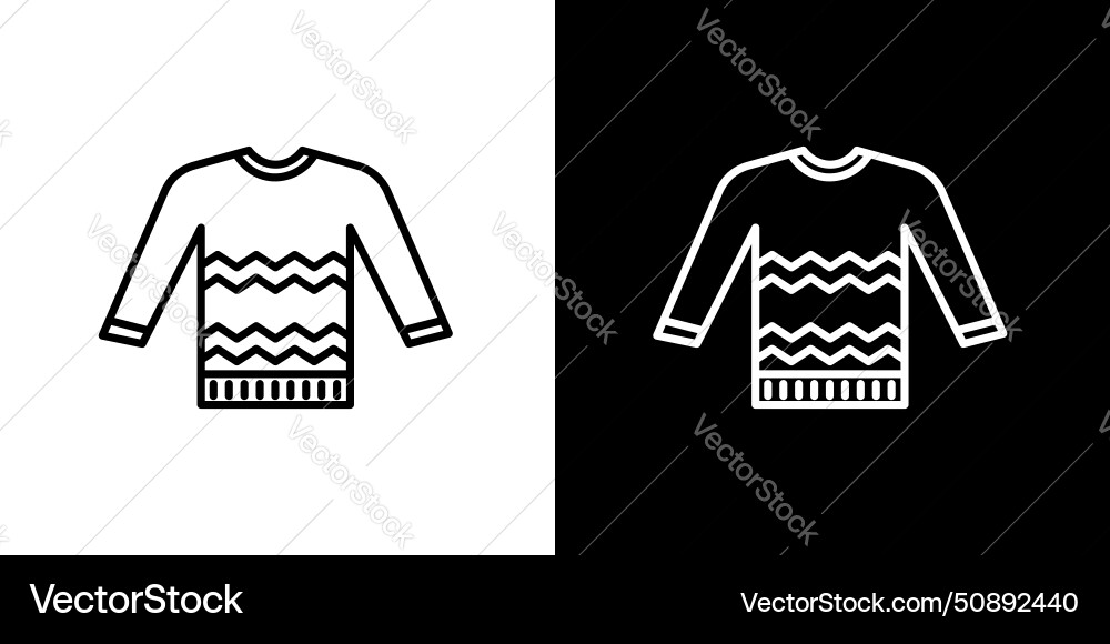 Sweater icon set women warm texture winter Vector Image