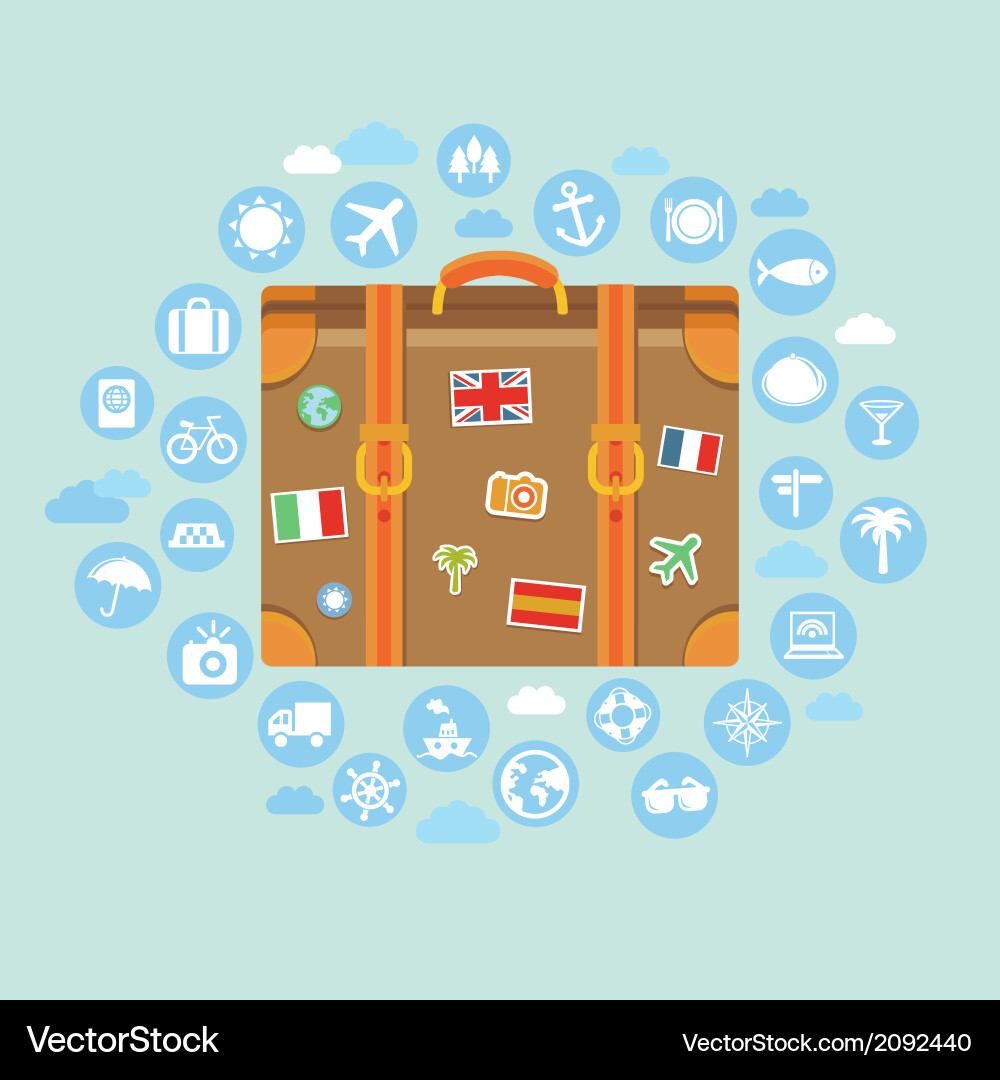 Travel concept Royalty Free Vector Image - VectorStock