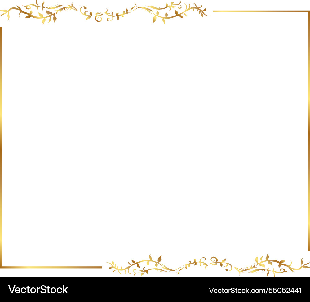 Gold border Royalty Free Vector Image - VectorStock