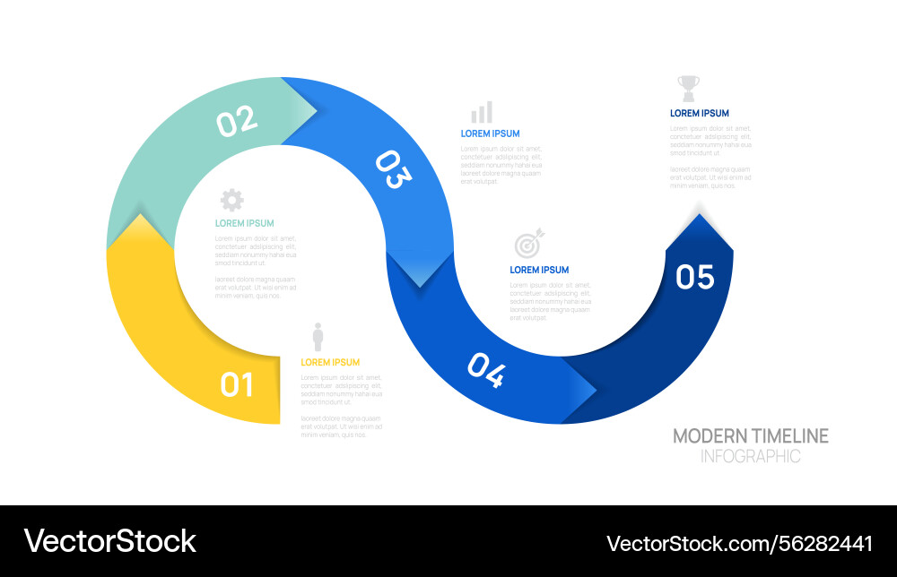 Infographic flow chart arrow business template Vector Image