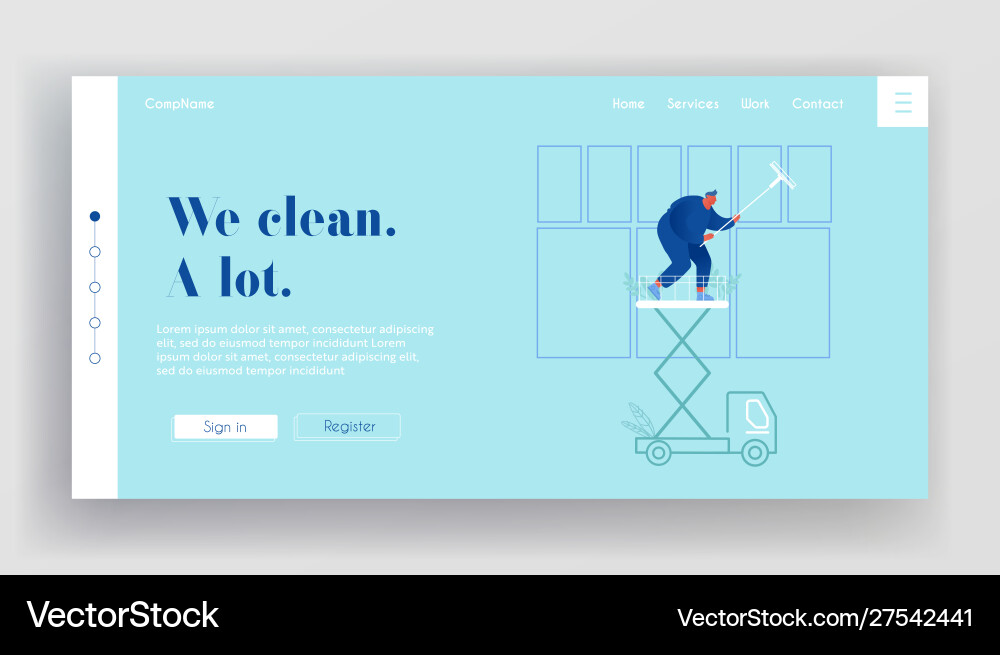 Professional industrial deep cleaning company Vector Image