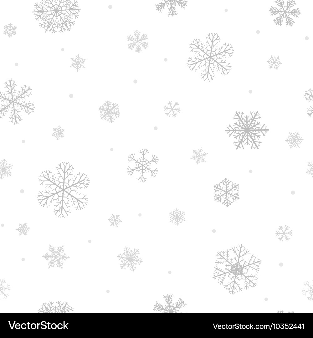 Seamless pattern of snowflakes Royalty Free Vector Image