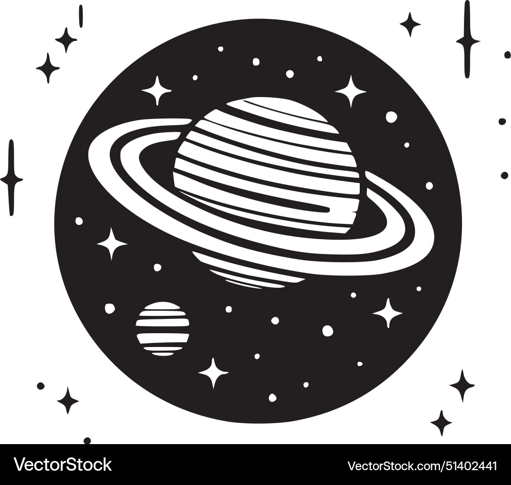 Space - minimalist and flat logo Royalty Free Vector Image