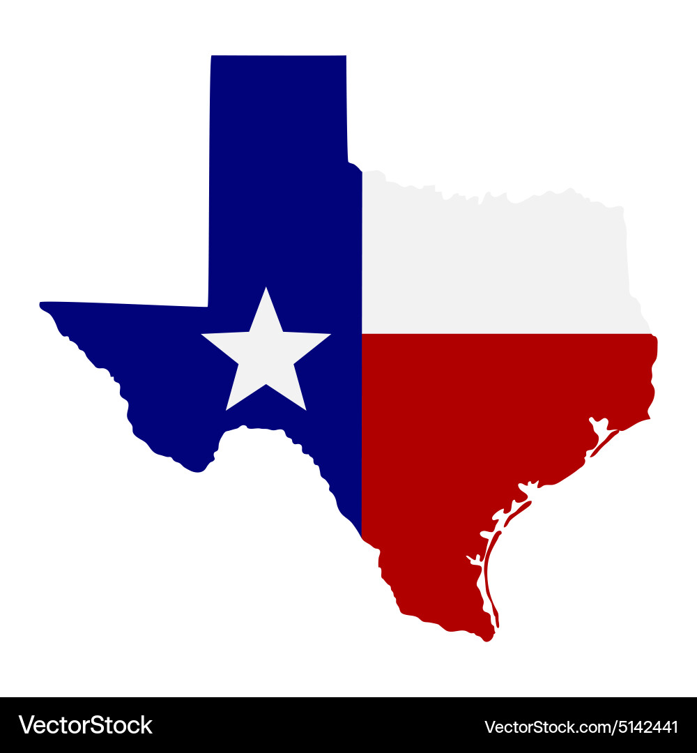 Texas Map Outline Royalty Free Vector Image - VectorStock