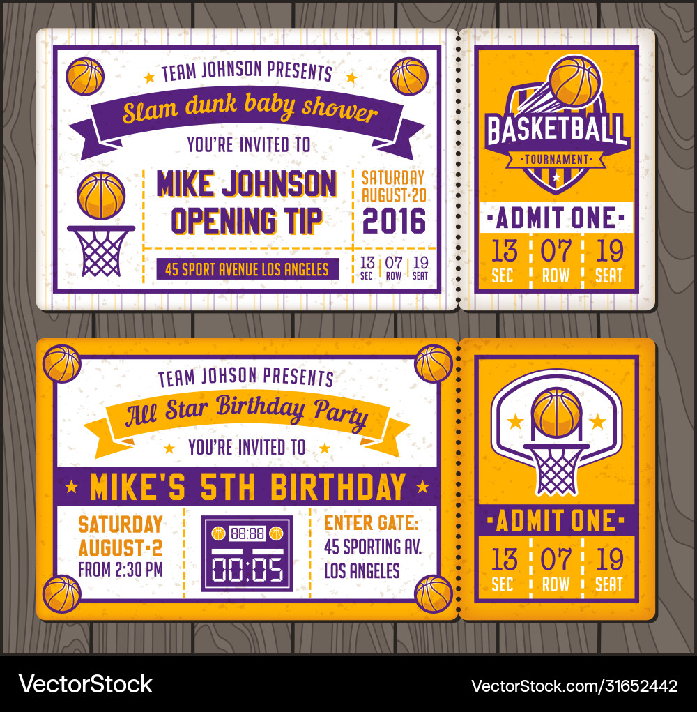 Basketball Ticket Template