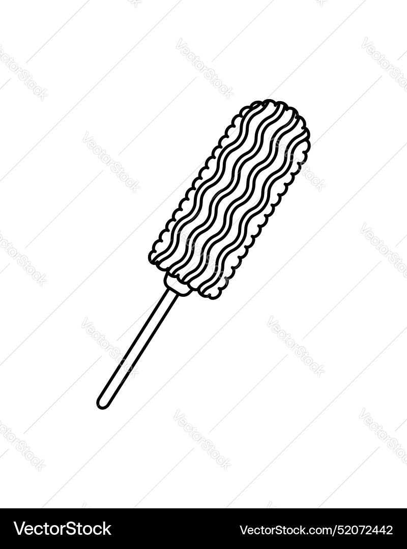 Duster cartoon black line style Royalty Free Vector Image