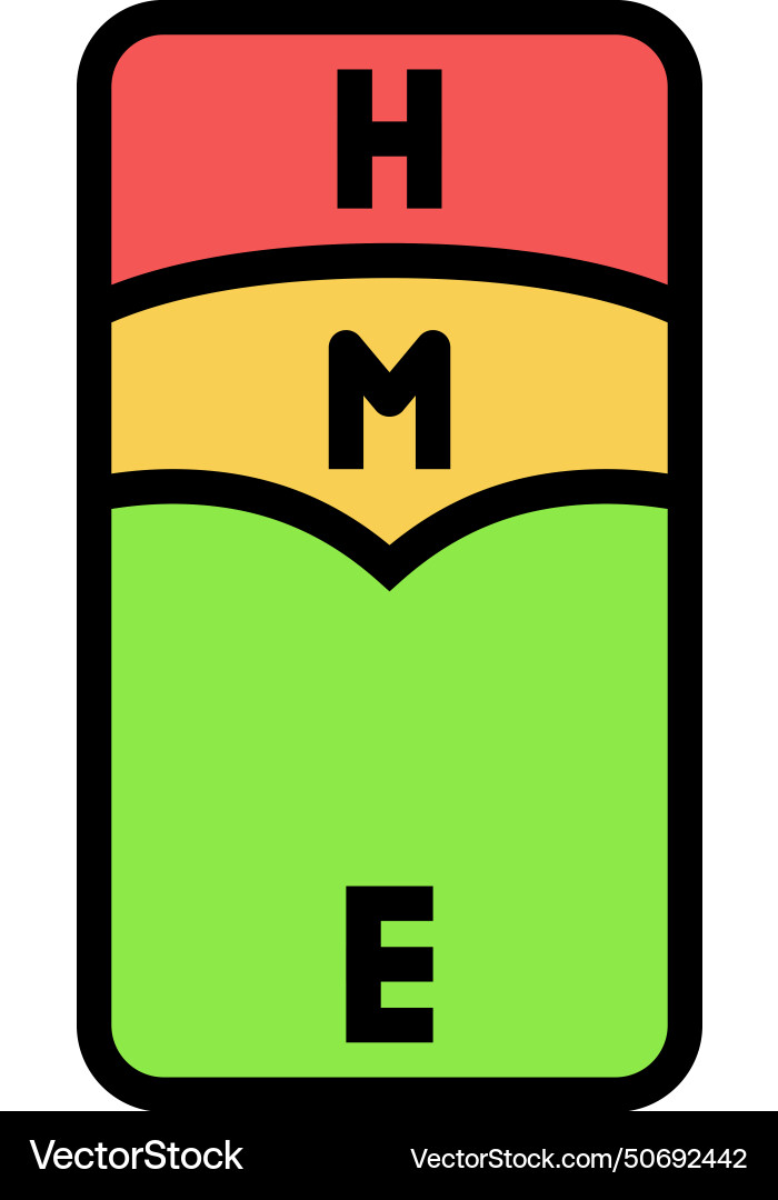 Fitts law ux ui design color icon Royalty Free Vector Image