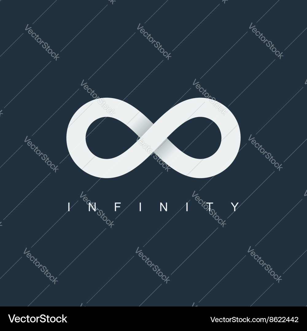 Infinity Symbol Icon Royalty Free Vector Image