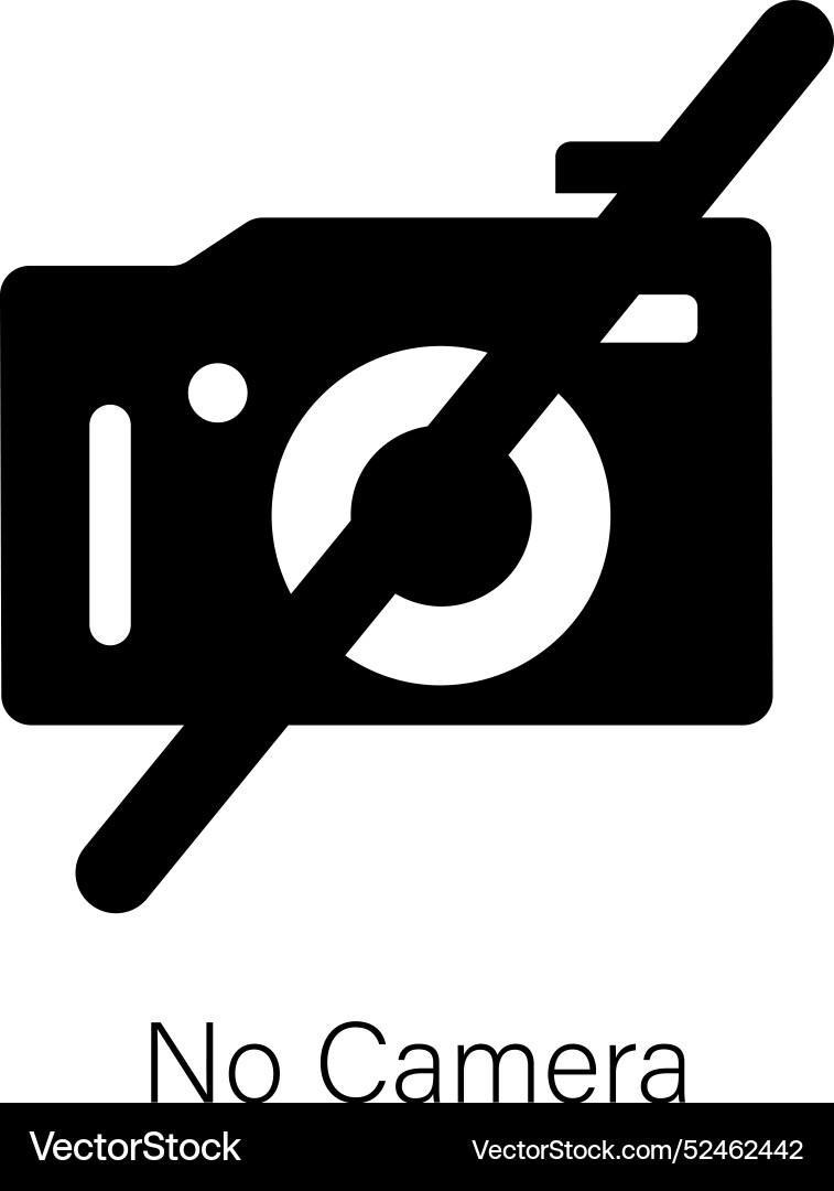 No camera Royalty Free Vector Image - VectorStock