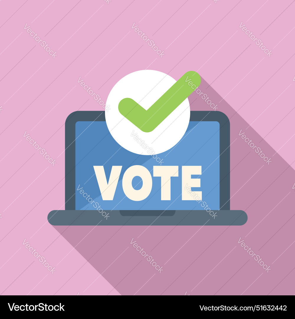 Online voting system showing verified vote Vector Image