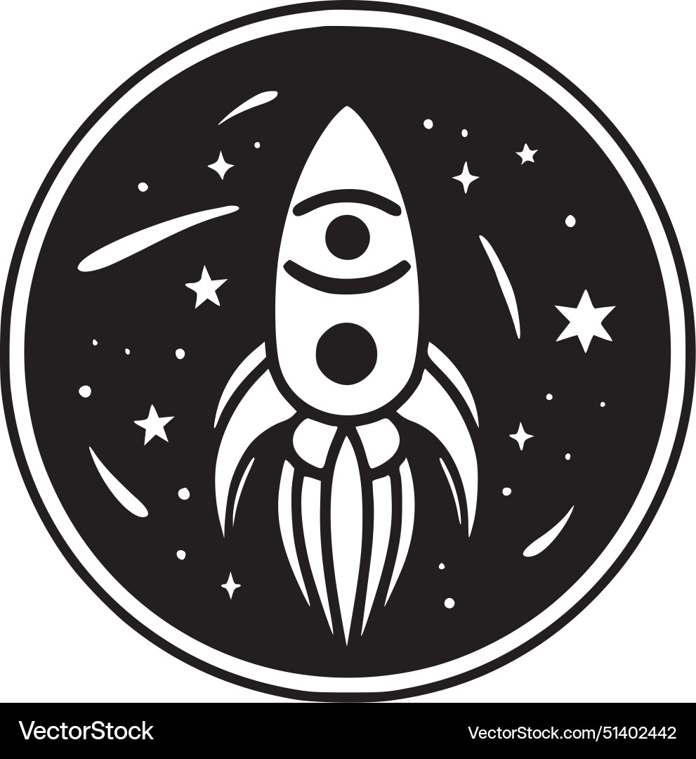 Space - minimalist and simple silhouette Vector Image