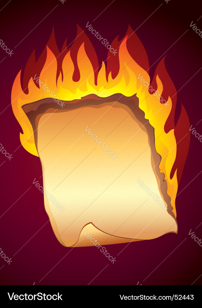 Burning paper background Royalty Free Vector Image
