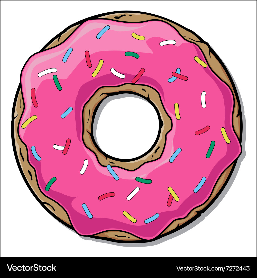 Cartoon donut Royalty Free Vector Image - VectorStock