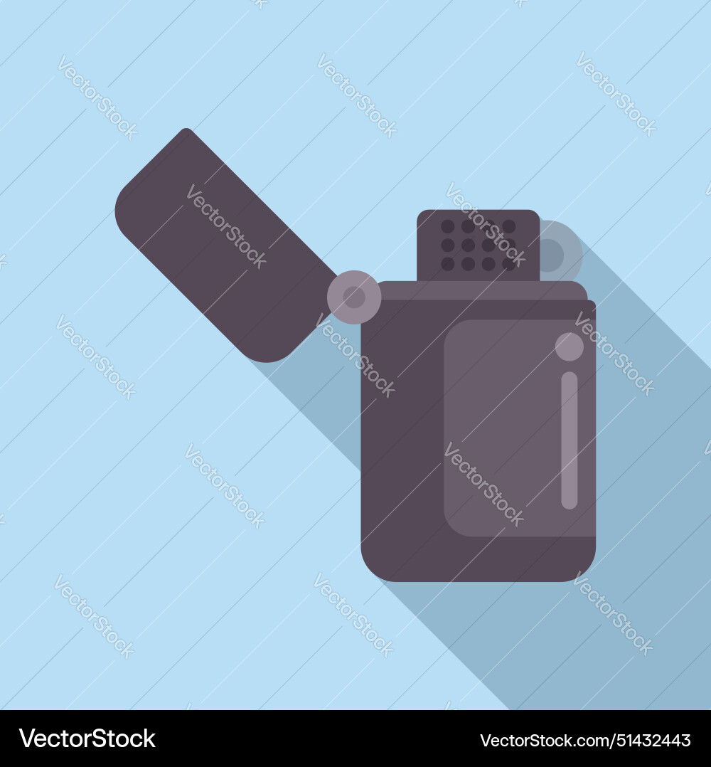 Flat design vintage lighter Royalty Free Vector Image