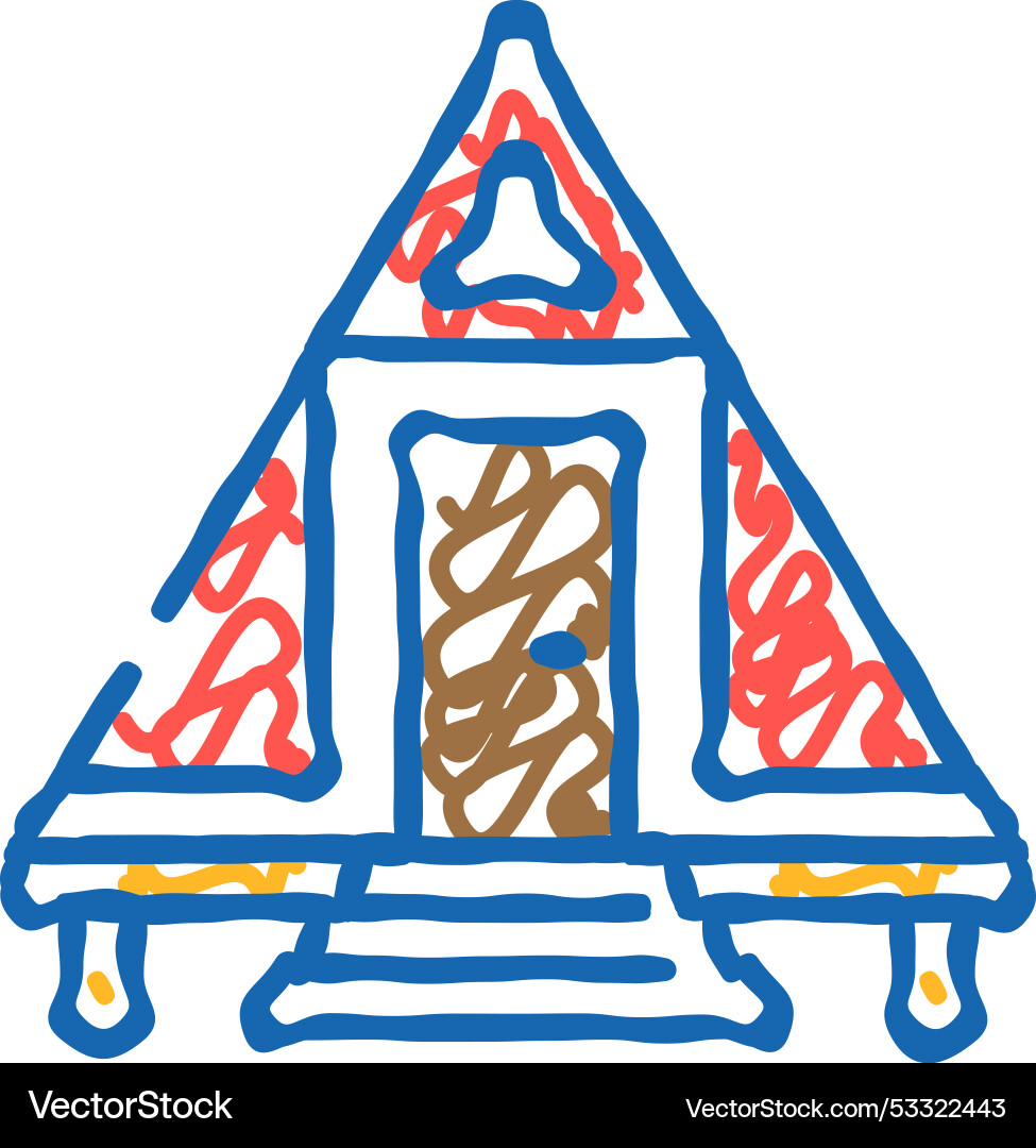 Glamping tent luxury icon doodle – Royalty-Free Vector | VectorStock