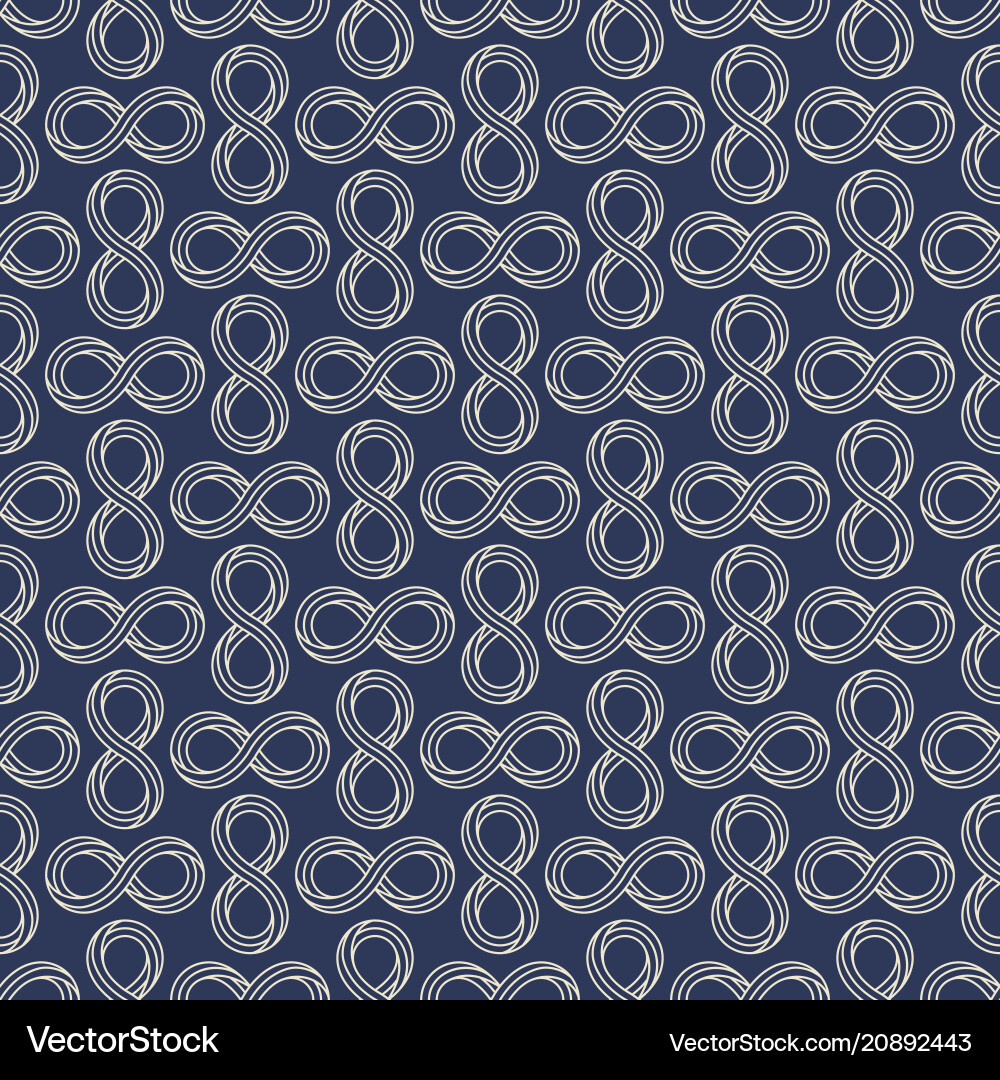 Infinity sign minimal seamless pattern design Vector Image