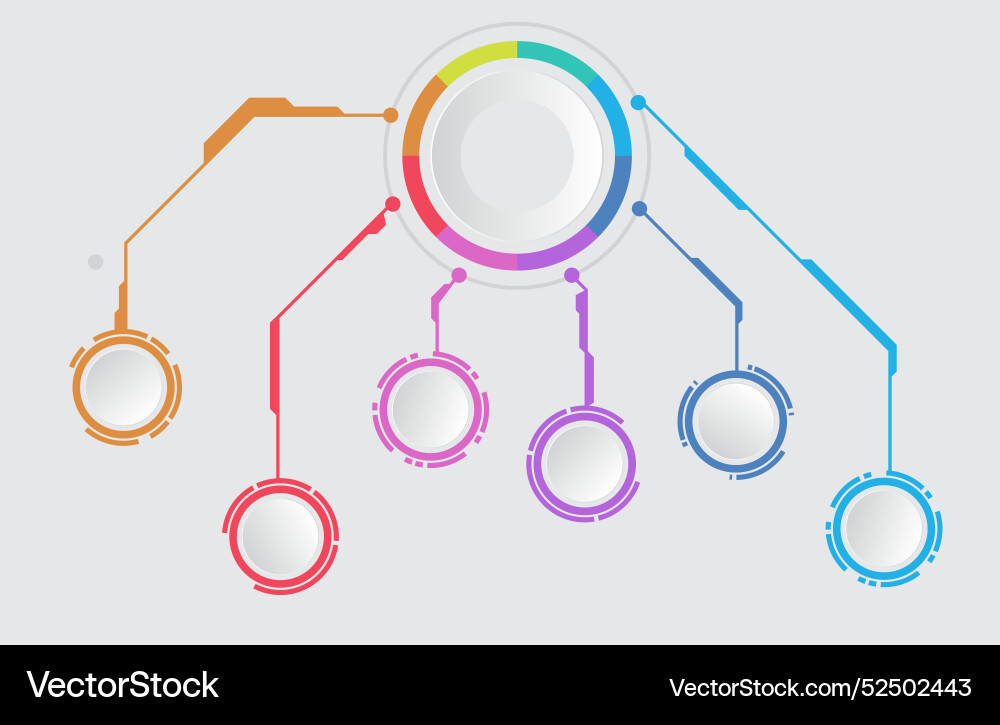Infographic template of structure circle Vector Image